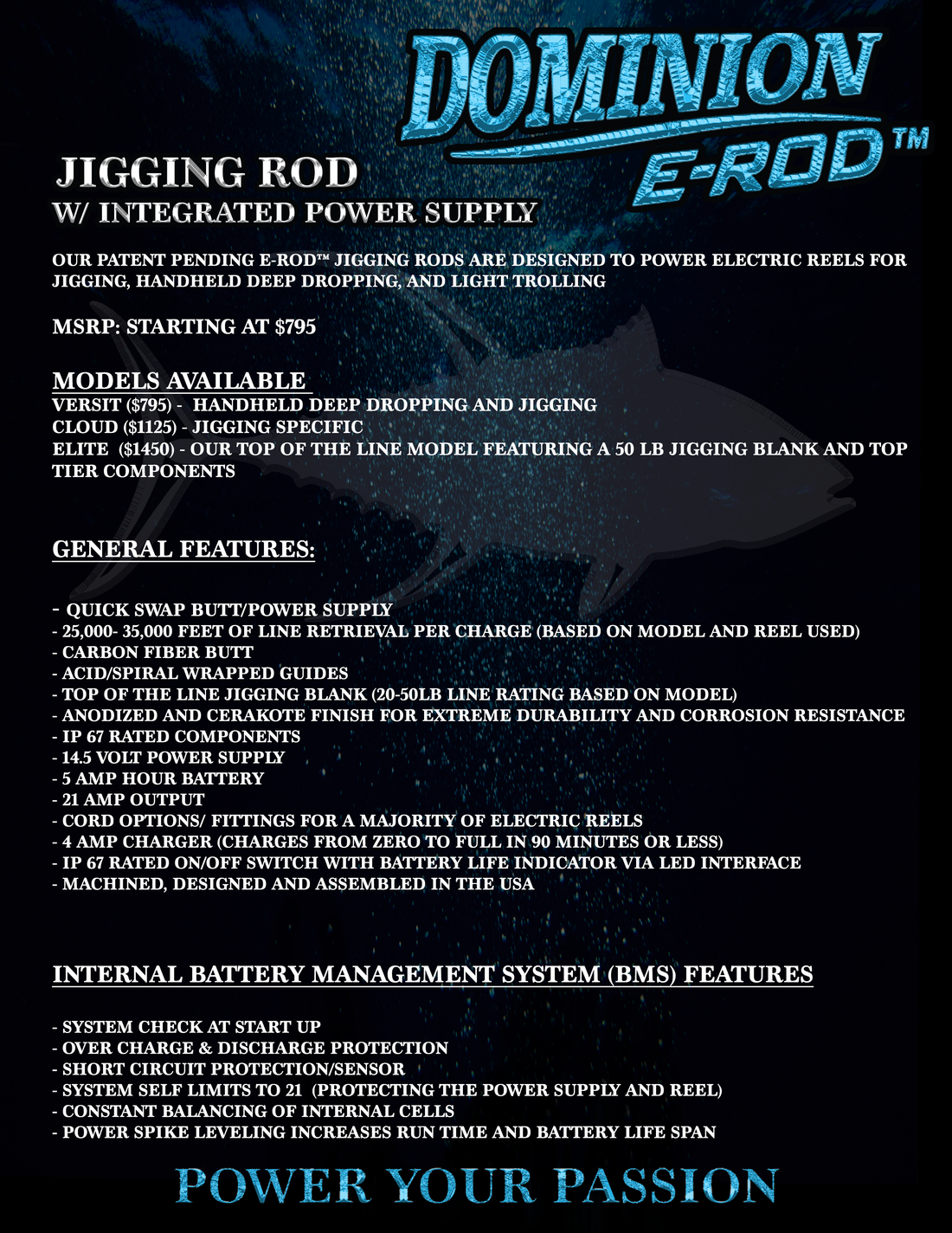 E-Rod Versit - Jigging & Bottom Fishing – Dominion Rods